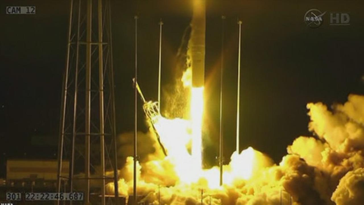 Unmanned Antares rocket explosion in Virginia | KABC7 Photos and ...