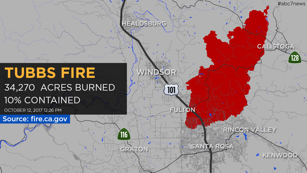 Santa Rosa Ca Fire Map - Map