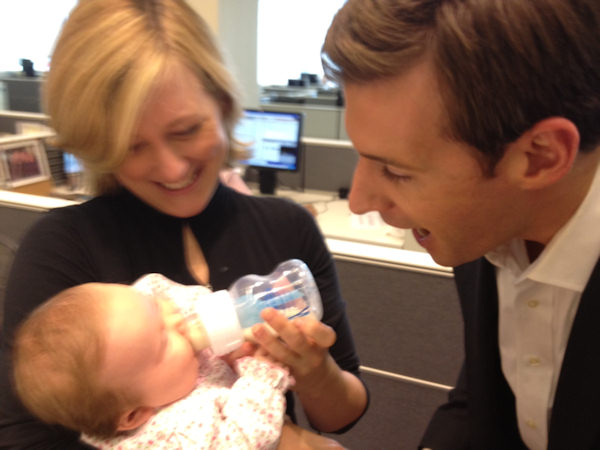 Sarah Bloomquist and baby visit Action News