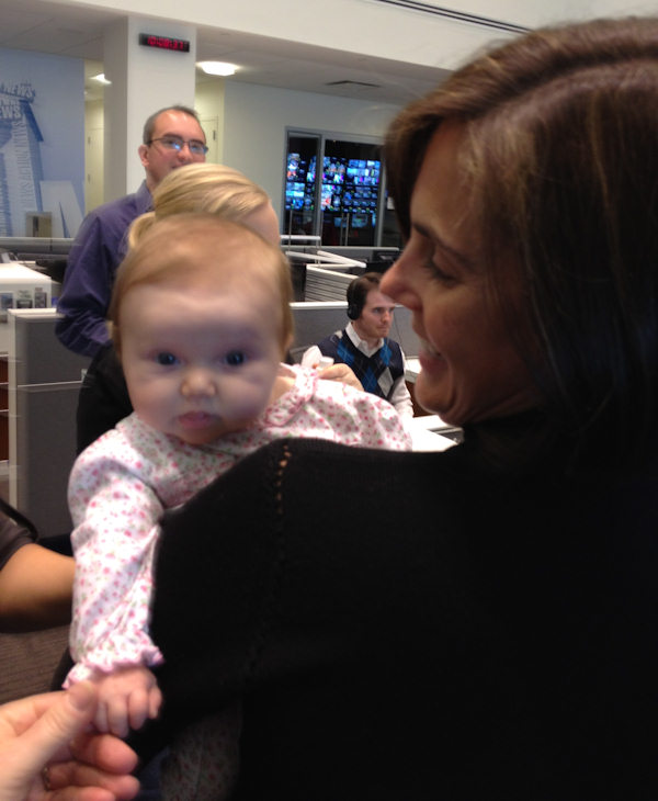 Sarah Bloomquist and baby visit Action News