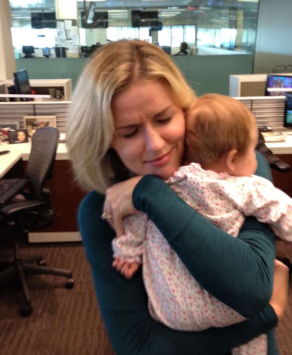 Sarah Bloomquist and baby visit Action News