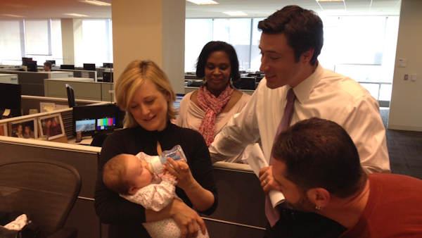 Sarah Bloomquist and baby visit Action News